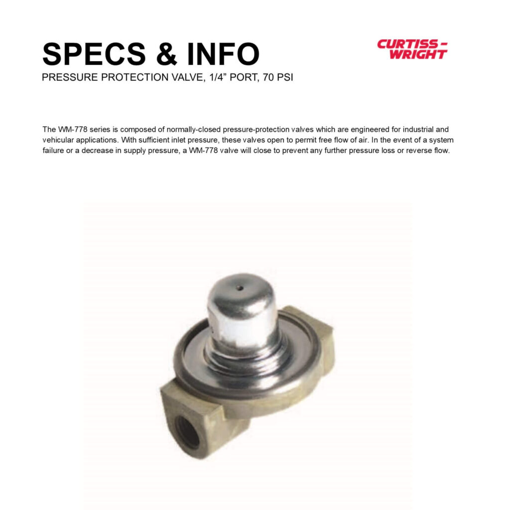 VALVE PRESSURE PROTECTION WILLIAMS - GBM Trailer Service